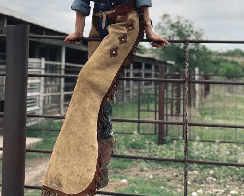 Half Chaps Equestrian Women Hilason Pro Rodeo Us Flag Western Leather ...