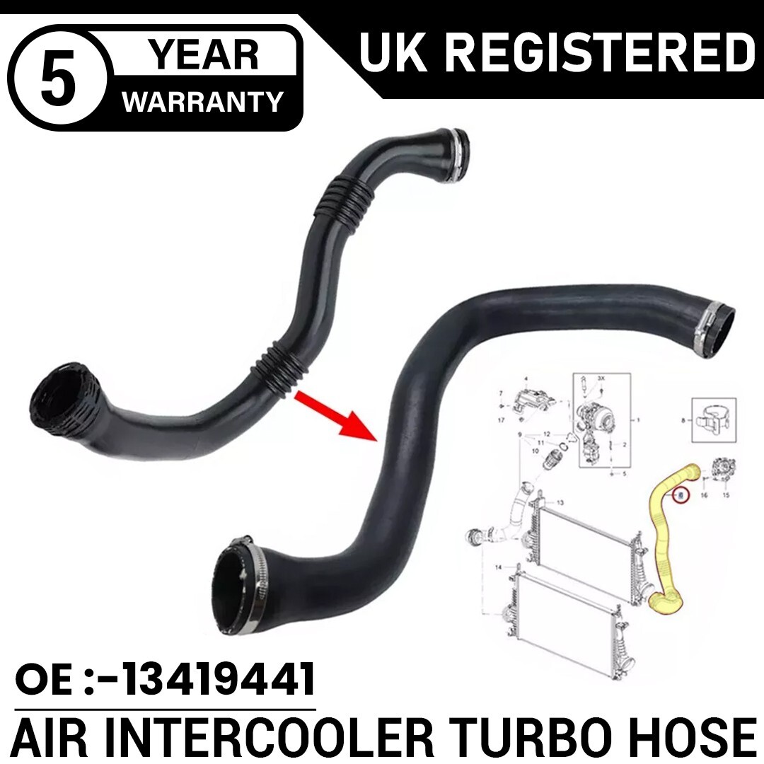 FOR VAUXHALL INSIGNIA 1.6 DIESEL TURBO INTERCOOLER OUTLET HOSE PIPE ...