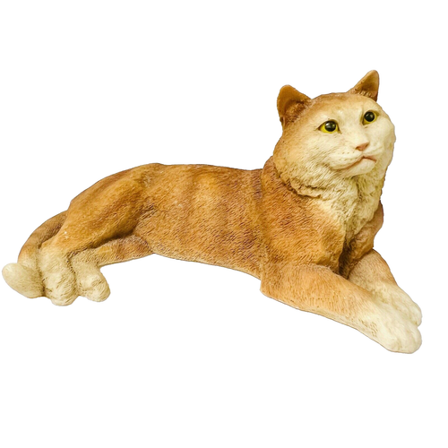 Vintage Castagna Ginger Cat Figurine 4" Made in Italy Alabaster & Resin ...