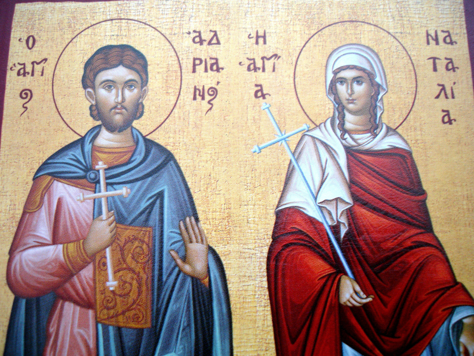 Saint Adrianus/Adrian v. Niko media Holy Natalia Icon Ikona Icona ИКОНА ...
