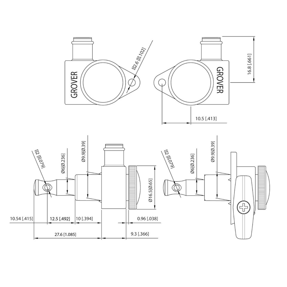 NEW Grover 502 LOCKING Tuners 3x3 Modern Gibson Les Paul MOON PEARL ...