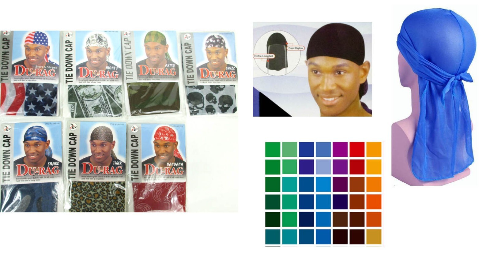 CHOOSE DESIGN--- Light Soft Polyester Durag Head Wrap, | eBay