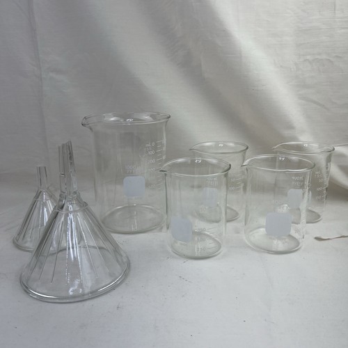 Pyrex Laboratory Glassware Graduated Cylinder Beaker 400-1000ml W 2 ...