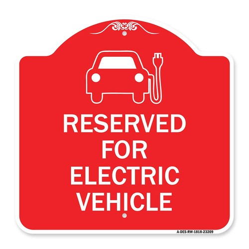 Designer Series Sign - Reserved for Vehicle (With Graphic) | Red ...