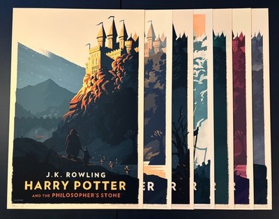 Harry Potter Olly Moss Pottermore Hogwarts Limited Edition Poster Set ...