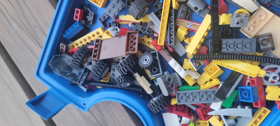 LEGO Vintage 1983 Blue Storage Box Container Carrying Case Filled W ...