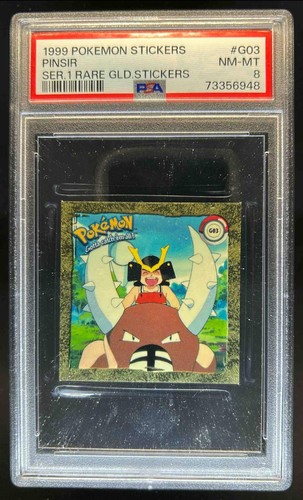 1999 Pokemon Rare Gold Stickers Pinsir #G03 PSA 8 | eBay