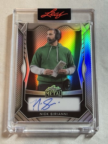 2025 Leaf Metal Silver Nick Sirianni Auto On Card Encased /55 #MA-NS1 ...