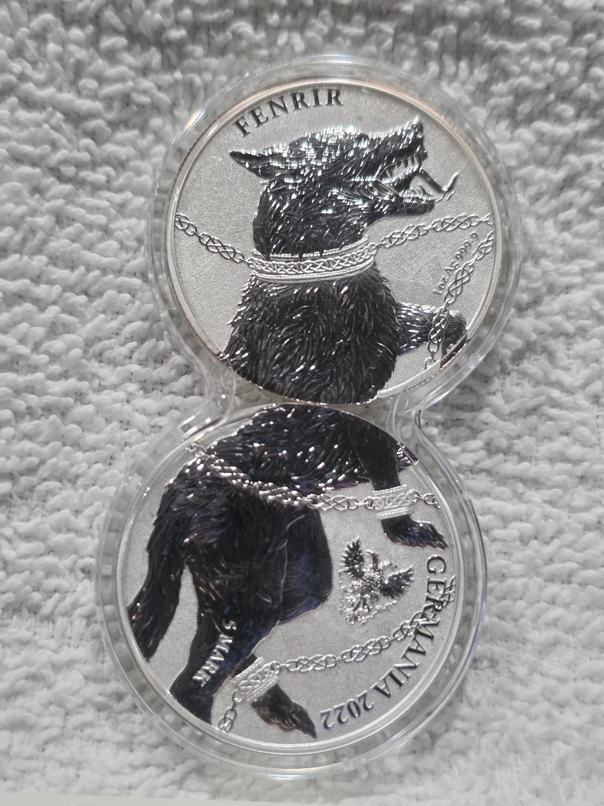 2022 Germania Fenrir 2 x 1 oz .999 Silver w/ Dual Capsule ** LIGHT ...