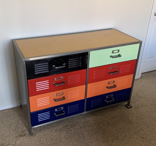 Pottery Barn Teen Metal Full Size Bedroom 6-Pieces Set Locker ...