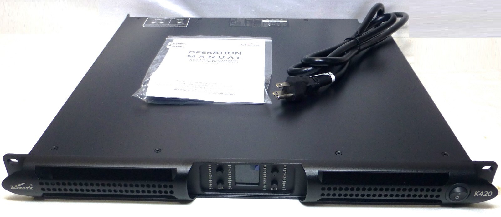 Admark K420 Class D Professional Power Amplifier One Space 2000 Watts x ...