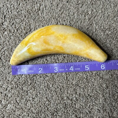 Polished Banana Yellow Alabaster Marble Stone Fruit Kitchen Decor | eBay