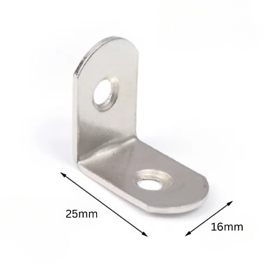 10 pcs Corner Braces Right Angle L shape Steel Brace Bracket 25mm | eBay UK