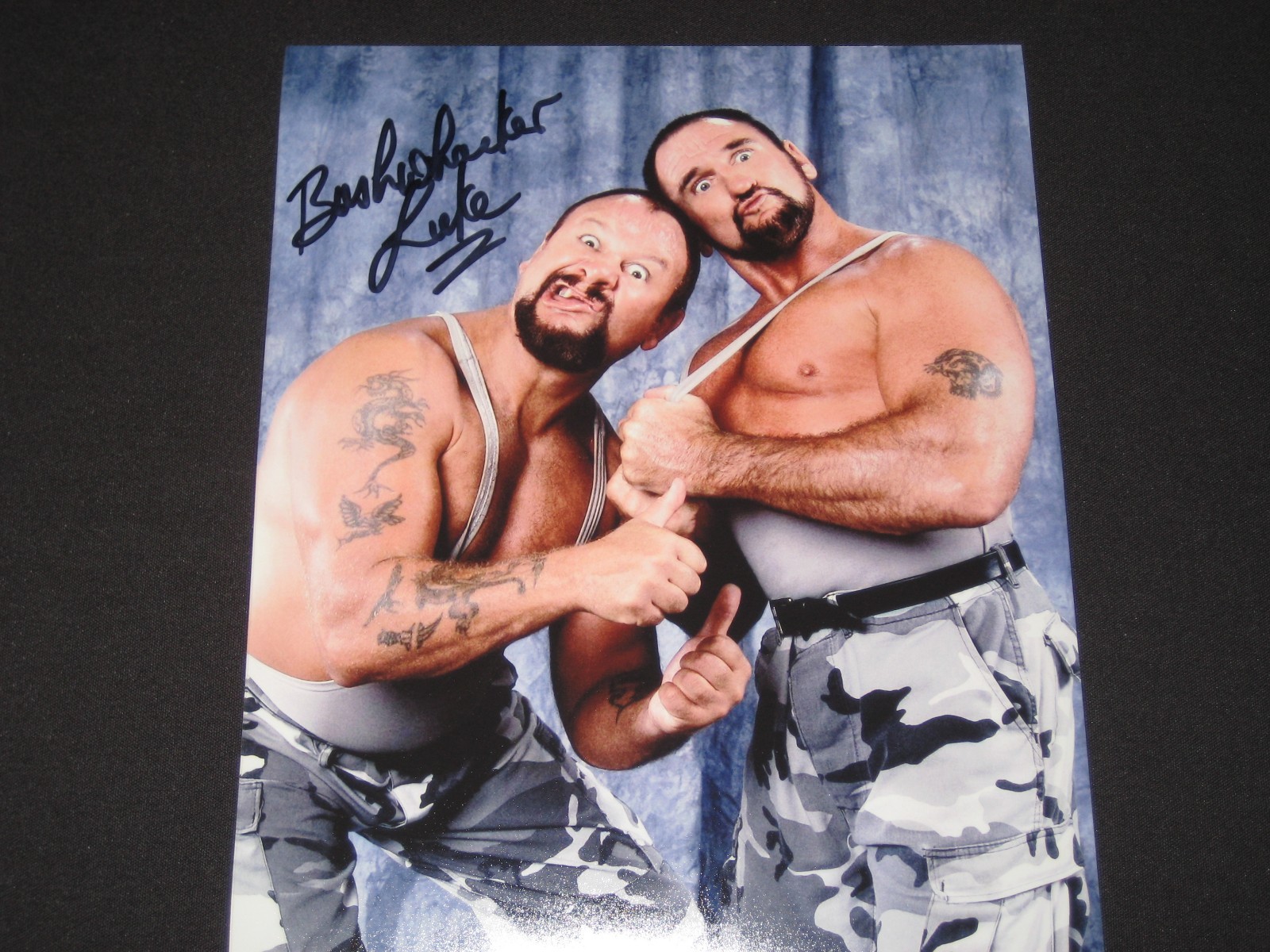 BUSHWHACKER LUKE WRESTLING HALL OF FAMER AUTOGRAPHED 8"x10" PHOTO COA ...