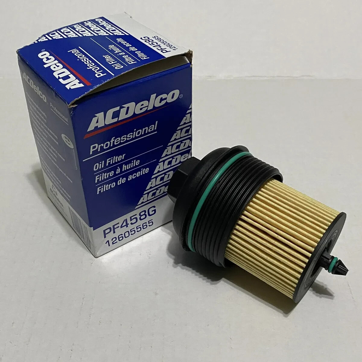 NEW GENUINE GM ACDelco Engine Oil Filter & Cap PF457G PF458G 12605565 ...