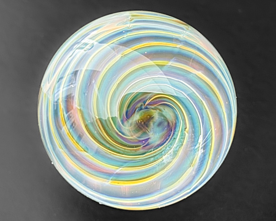 Mike Warren 1.16" 2003 Pastel Vtg Handblown Contemporary Art Glass ...