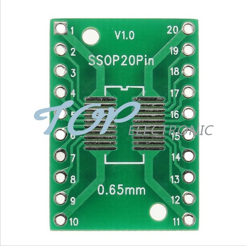 10PCS SOP20 SSOP20 TSSOP20 to DIP20 PCB SMD DIP/Adapter plate Pitch 0. ...