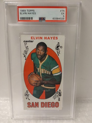 1969 TOPPS BASKETBALL #75 ELVIN HAYES PSA 5 EX "ROOKIE" 🏀🏀 | eBay