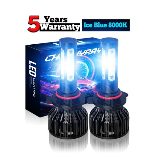 2x 9005/HB3 ICE BLUE 8000K LED Headlight Kit 8000LM Light Bulbs High ...