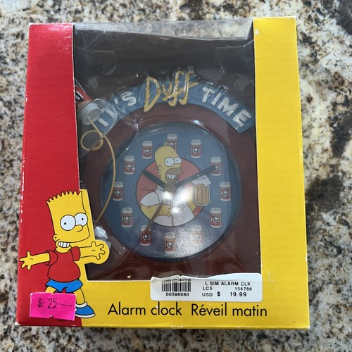 Rare It’s Duff Time Alarm Clock, Featuring Homer From The Simpsons- New ...