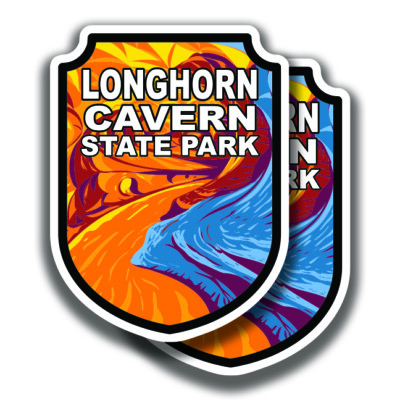 LONGHORN CAVERN STATE PARK DECAL 2 Stickers Texas Bogo For Car Truck ...