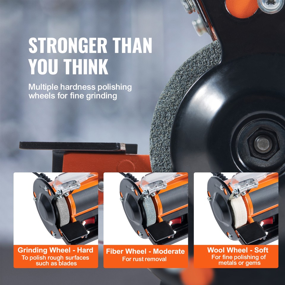 3" BenchTop Jewelry Polisher Buffer Double-head Bench Grinder Speed ...