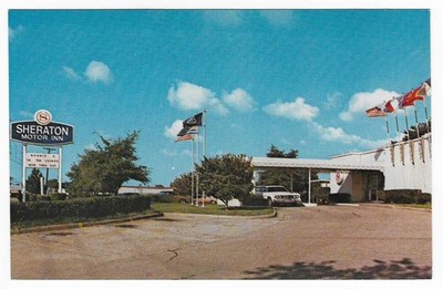 Vintage Postcard Sheraton Motor Inn Hotel Street Cars Shreveport, LA ...