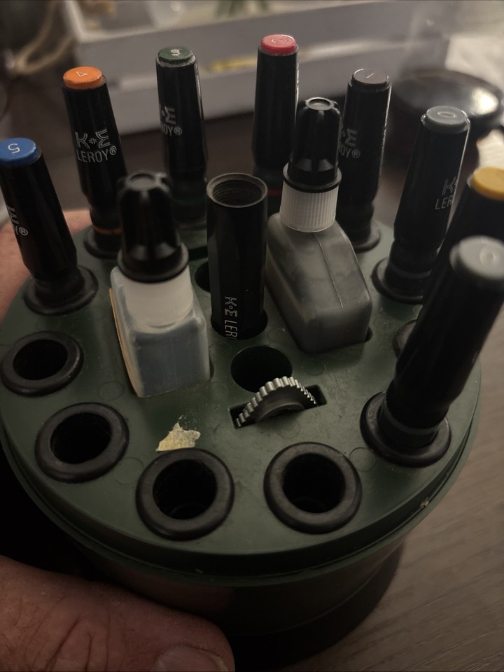 K&E Leroy Reservoir Ink Pen Rapidograph Set in Revolving Humidified ...