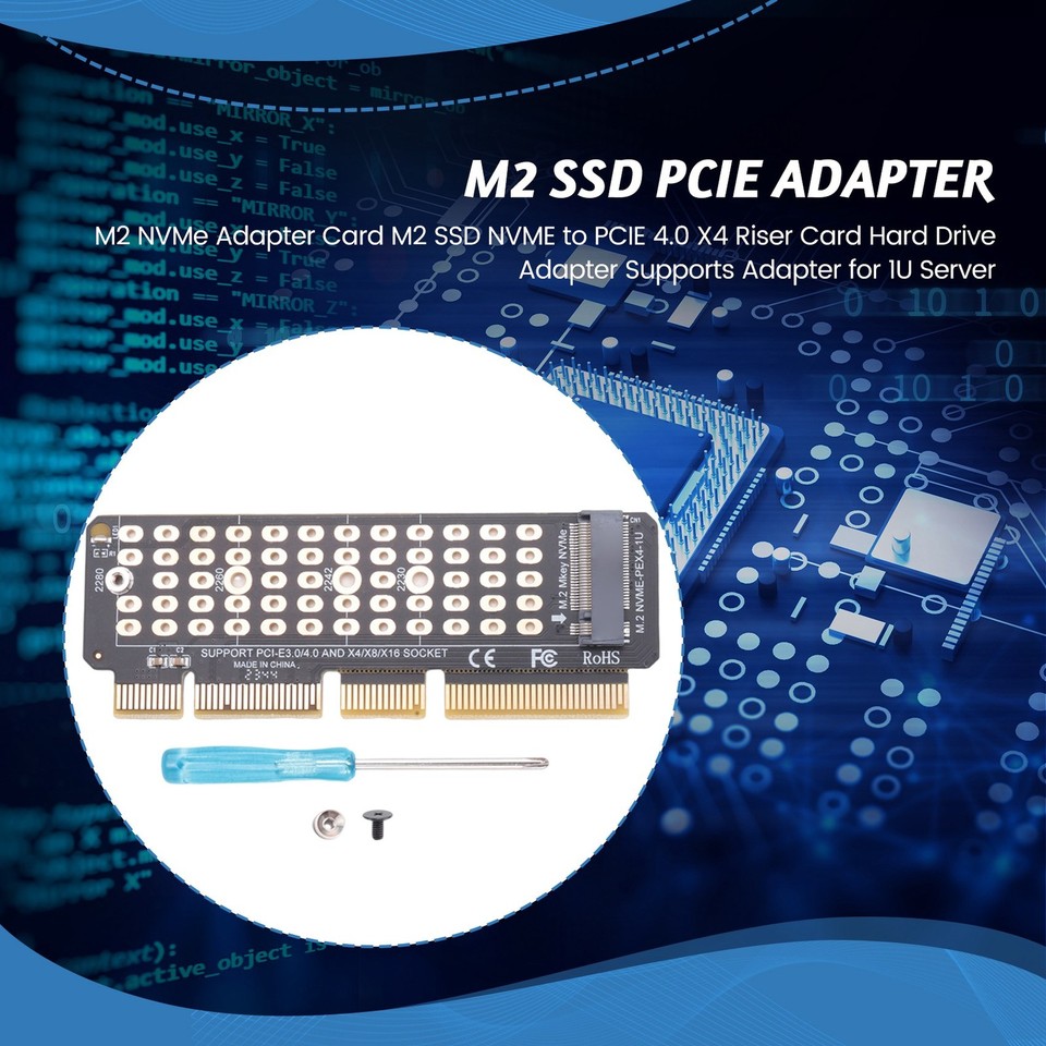 Carte Adaptateur M2 NVMe M2 SSD NVME Vers PCIE 4.0 X4 Adaptateur de Disque 2955 | eBay