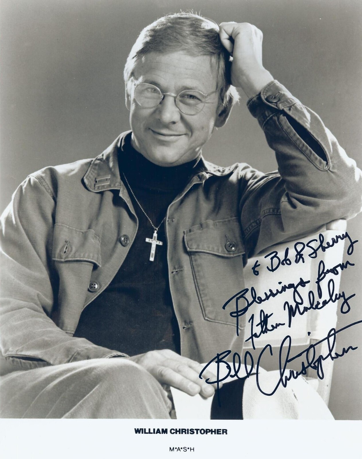 WILLIAM CHRISTOPHER TV AND FILM SIGNED 8 X 10 INCH PHOTO AMERICAN ACTOR ...