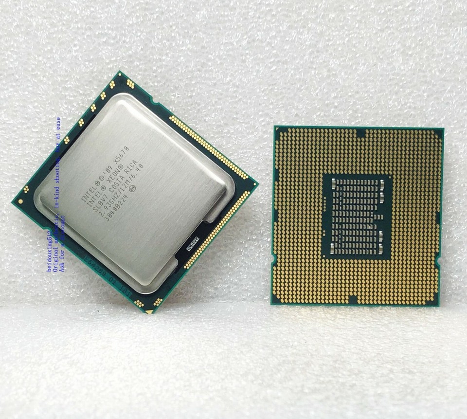 A pair of INTEL X5670 (SLBV7) six core / 2.93GHZ / 12MB LGA1366 ...