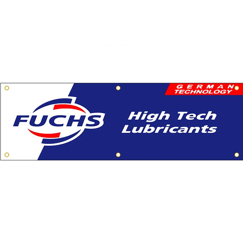 Fuchs High Tech Lubricants banner flag sign advertising shop garage | eBay