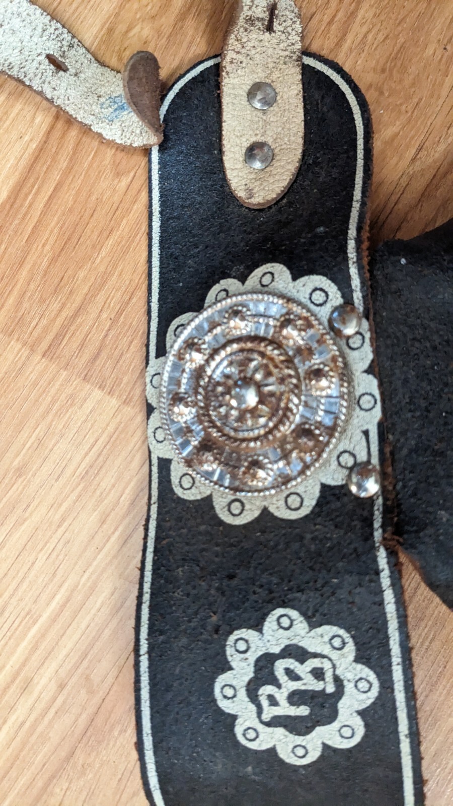 Vintage 1950s Toy Roy Rogers Leather Cap Gun Single Holster and Belt w ...