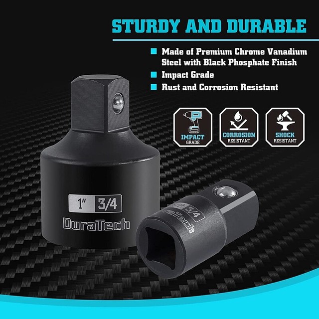 DURATECH 8PC Impact Socket Adapter Reducer Set 1/4" 3/8" 1/2" 3/4" Dr ...