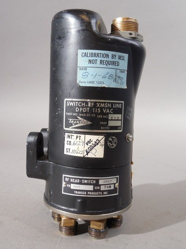 Transco Switch - RF XMSM Line DPDT 115 VAC PN 1460-22-95 RF Head Switch ...