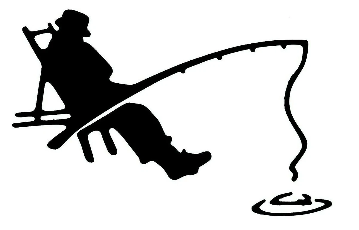 Bass Boat Fisherman Silhouette