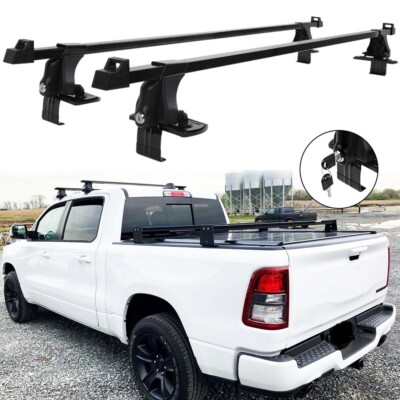 54" Black Top Roof Rack Cross Bar Luggage Carrier W/ Lock For Ram 1500 ...