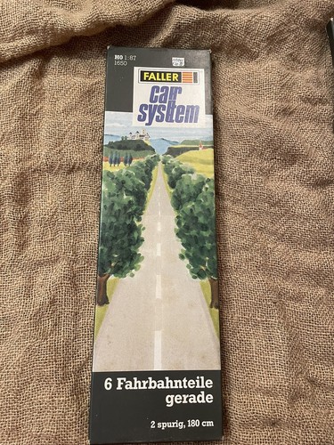 HO-FALLER Car System 1650 6-Straight 2 Lane Roadway Sections 30 cm Each ...