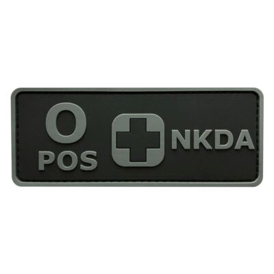 Blood Type O+ Positive NKDA ACU Hook Patch [3D-PVC Rubber-4.0 X 1.5 ...