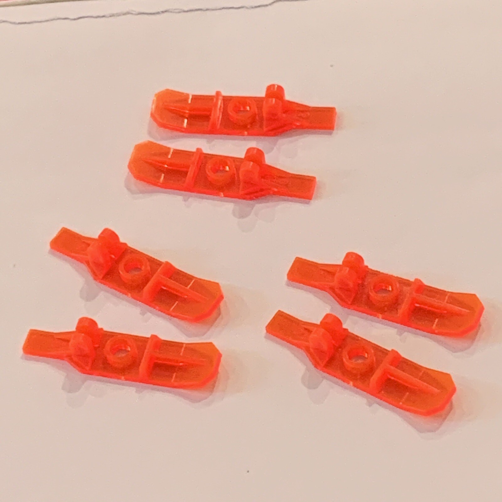 Lego 6120 - 2 x Foot Ski Trans Neon Orange Space From Ice Station ...