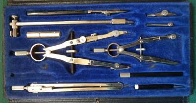 VINTAGE GRAMERCY DRAFTING TOOL SET NO. MO8A- CASE -11 PIECES -GERMANY ...