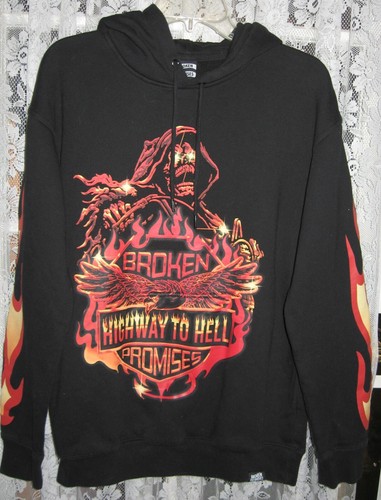 BROKEN PROMISES "HIGHWAY TO HELL" HOODIE UNISEX ADULT M FREE SHIP US | eBay