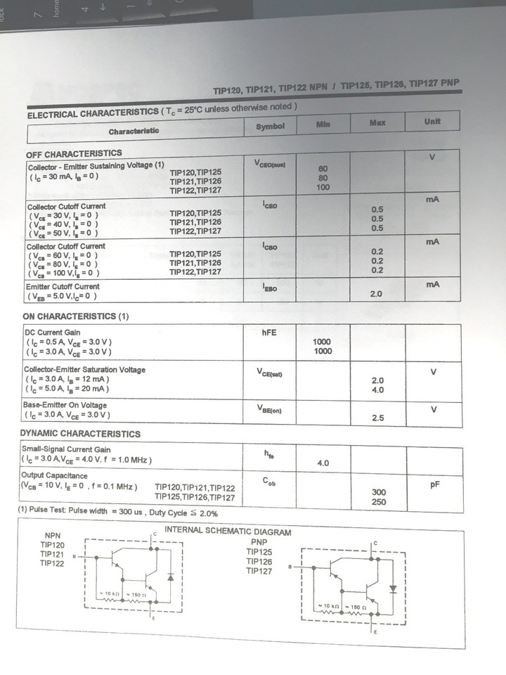 Texas Instruments TIP 122 Power Bipolar Transistor | eBay