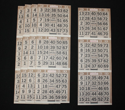 BINGO PAPER Cards Sheets 3 on 1 Brown Tint - 100 sheets | eBay
