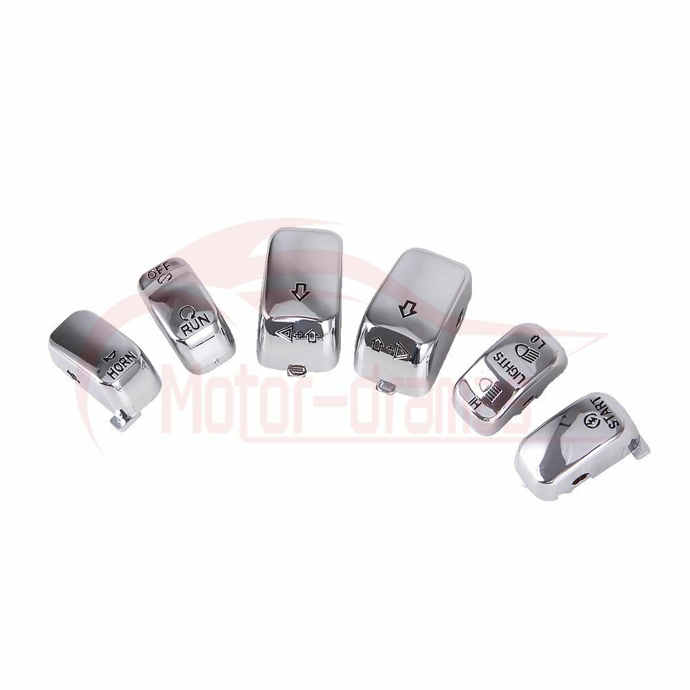 Chrome Hand Control Switch Housing Caps Fit for Harley Touring Electra ...