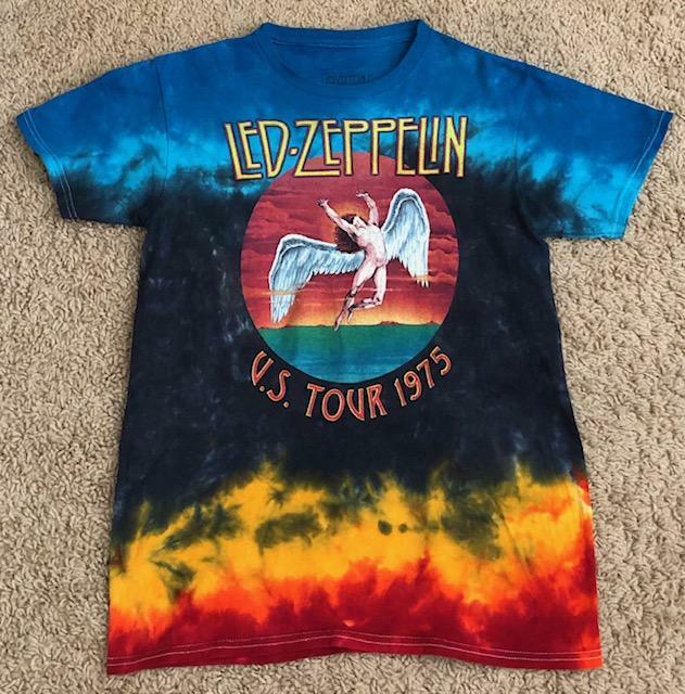 Led Zeppelin US Tour 1975 Retro Tie Dye Official Merc… - Gem