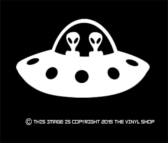 "Aliens In Space Ship" Decal Sticker,Aliens,Ancient Alien,Sci Fi,UFO ...