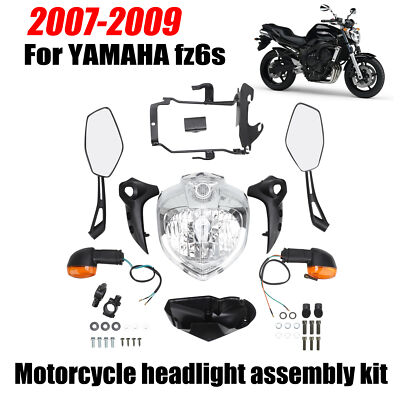 Headlight kit Head Light Assembly For YAMAHA FZ6 FZ6S FZ6N 2007-2010 ...
