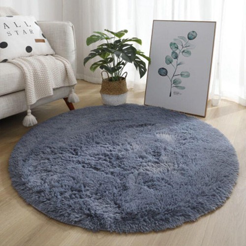Dark Gray Comfort Plush Round Floor Mat Carpet Decor Living Room Mat | eBay