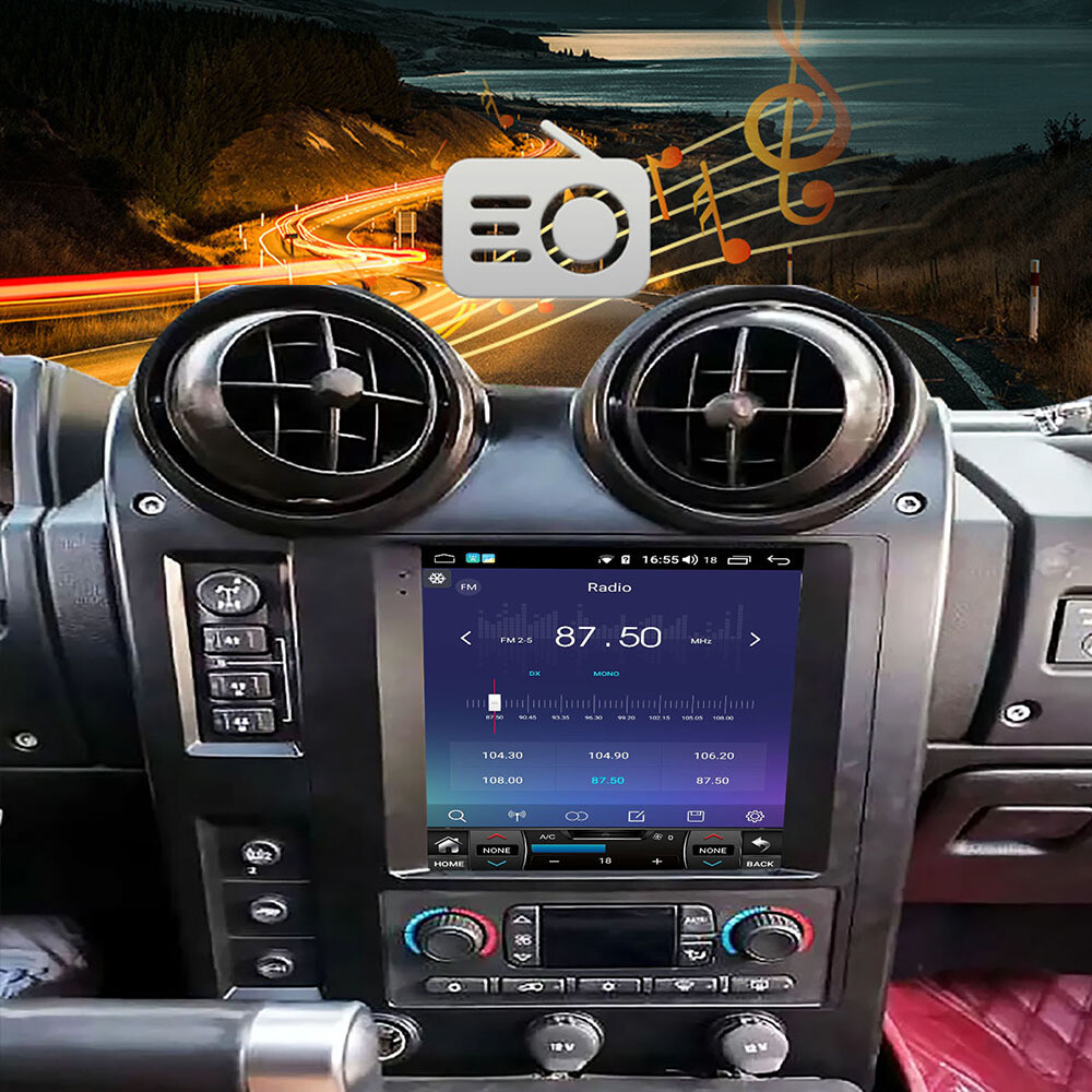 For 2004-2009 Hummer H2 Tesla Style Android 12 Radio with CarPlay GPS ...
